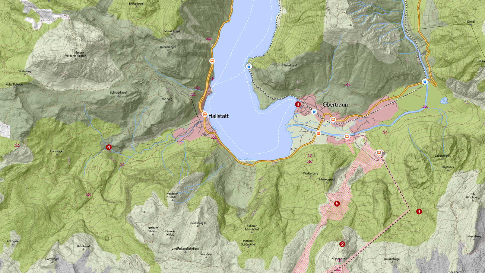Tourist Map of Lake Hallstatt – nellomaps