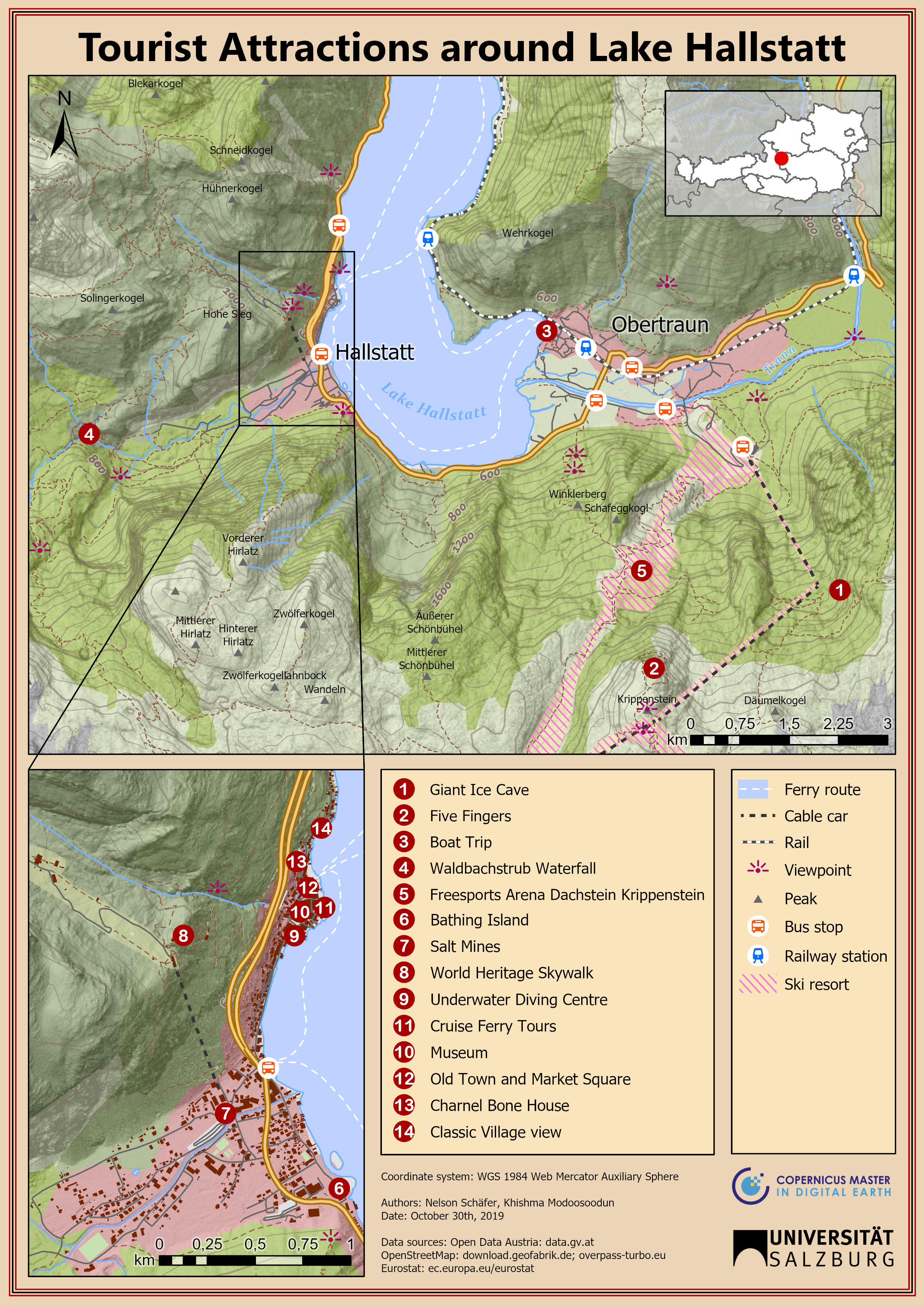 Tourist Map of Lake Hallstatt – nellomaps