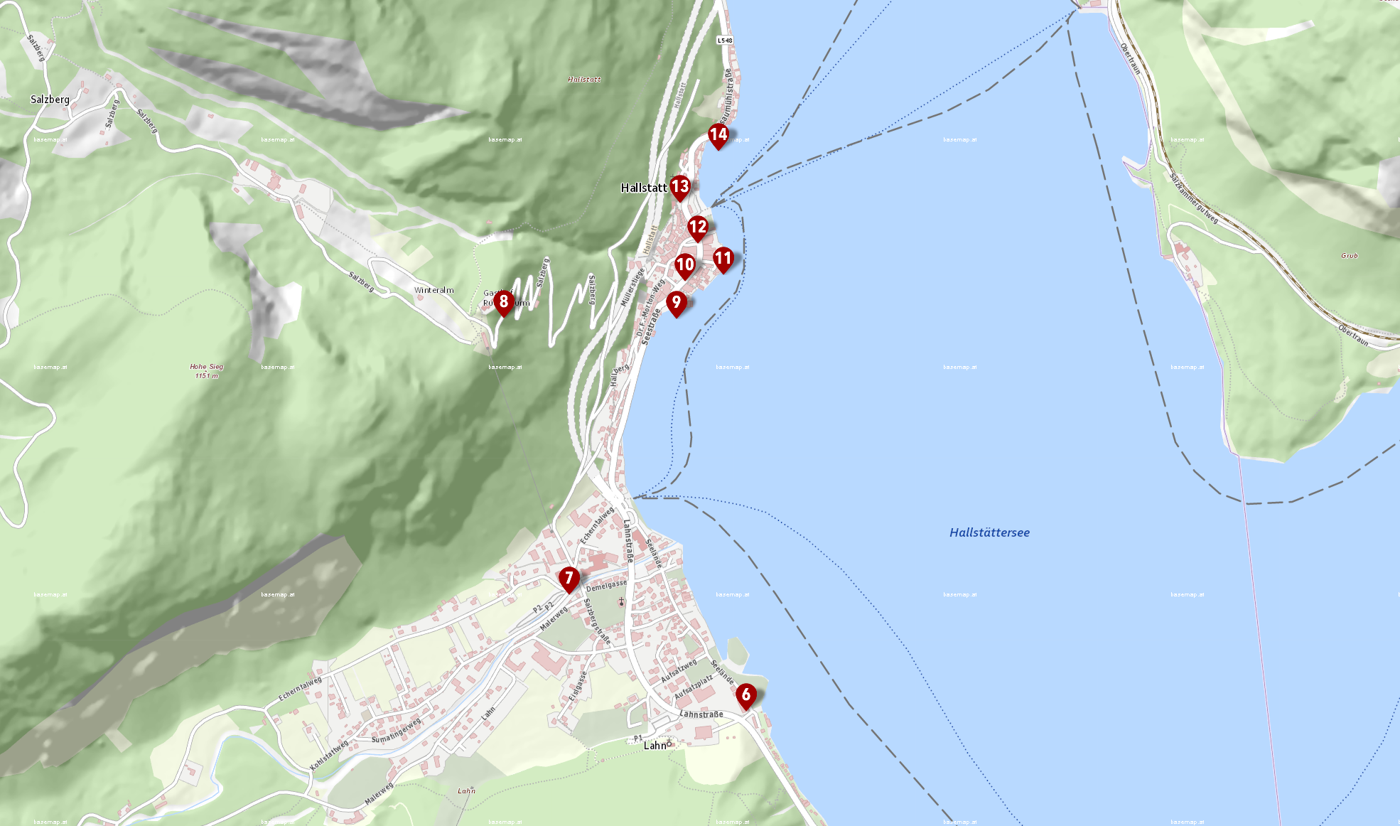 Web Map of Lake Hallstatt – nellomaps